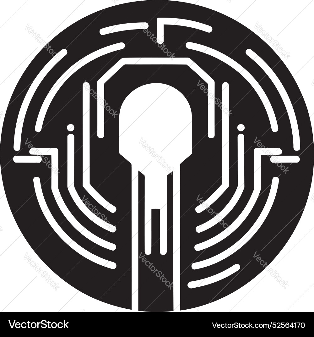 Virtual villain sinister thief symbol digital Vector Image