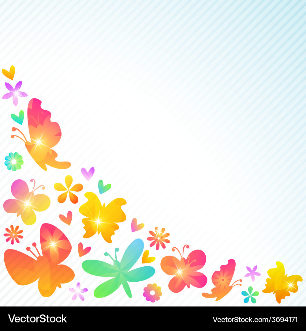 Colorful spring background design Royalty Free Vector Image