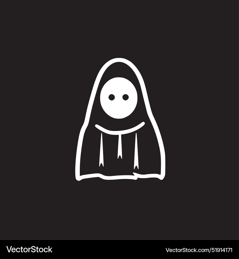 Death - minimalist and flat logo Royalty Free Vector Image
