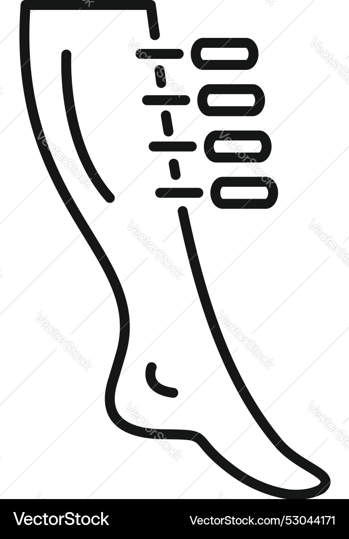 Doctor measuring leg length with marks for surgery