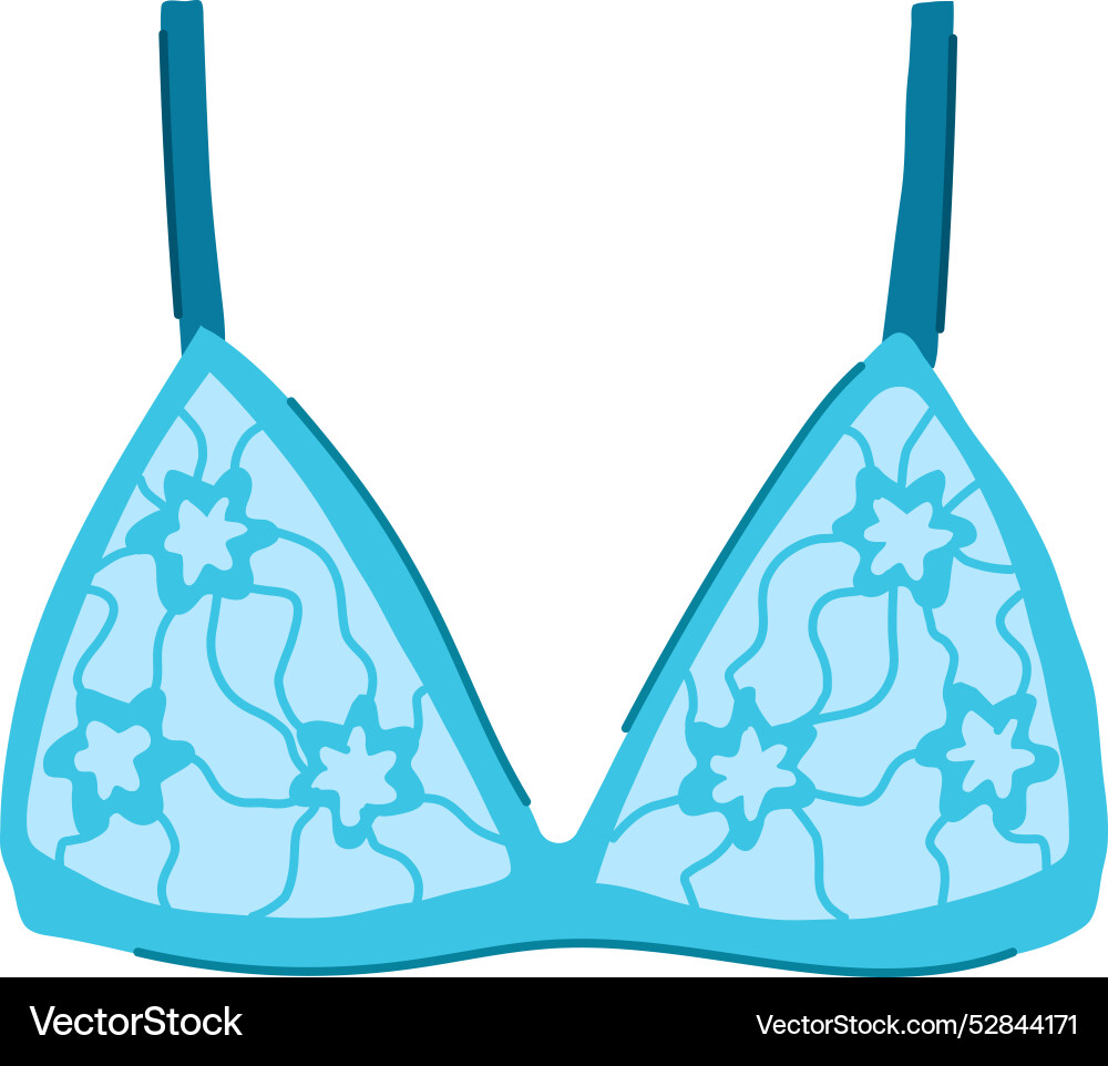 Fashion bra lace cartoon Royalty Free Vector Image