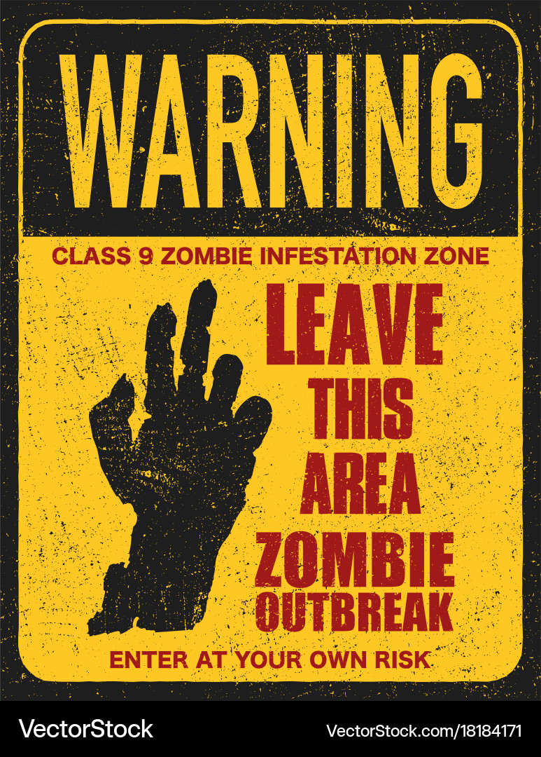 Zombie Sign Beware Vector Images (56)