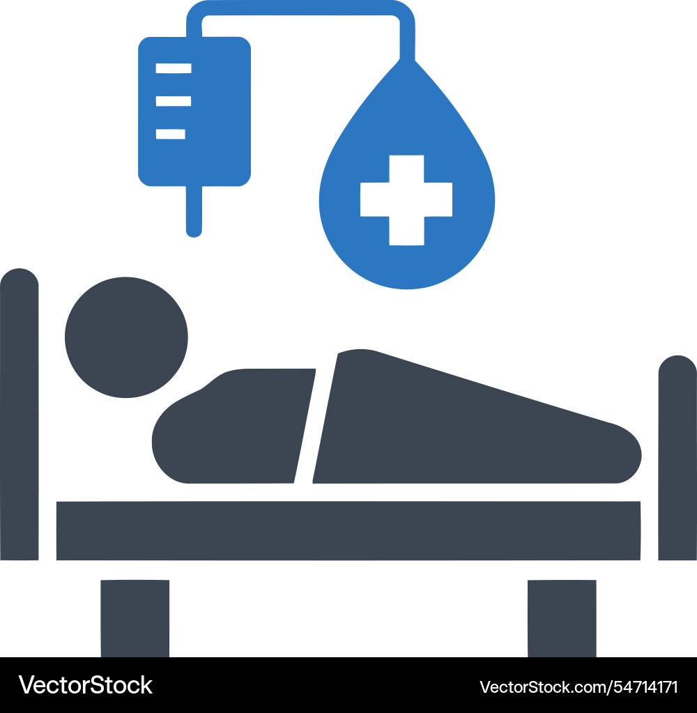 Hospital patient treatment icon Royalty Free Vector Image