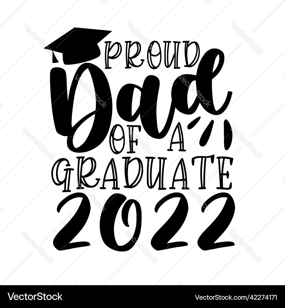 Proud Graduate 2022 - Graduation Cap Royalty Free Vector