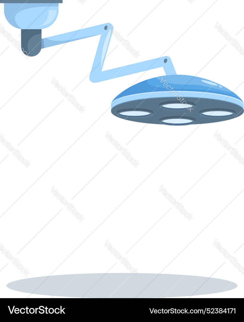 Surgical lamp hanging providing light for surgery Vector Image