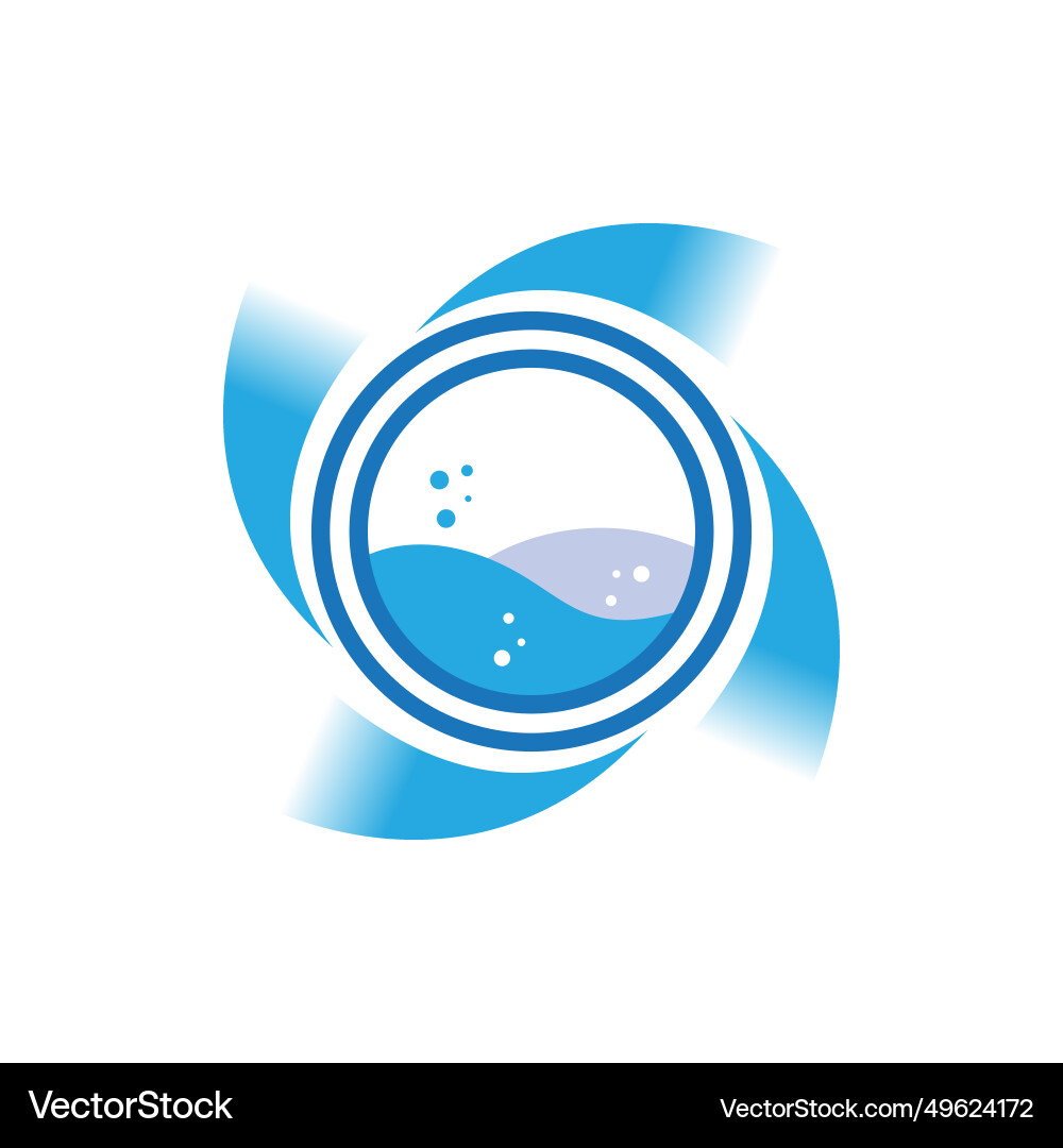 Abstract laundry logo design image Royalty Free Vector Image