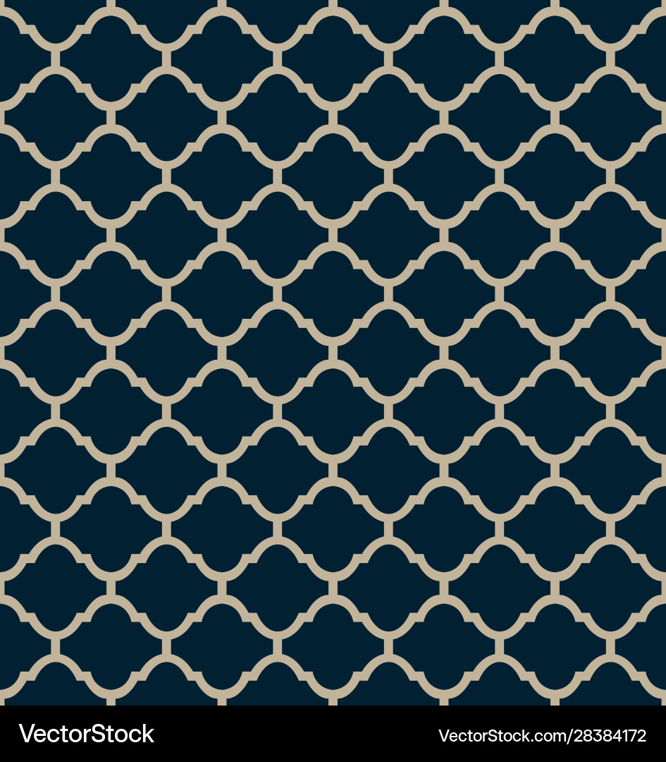 Blue moroccan motif tile pattern Royalty Free Vector Image