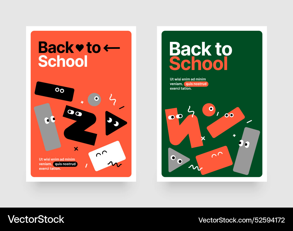 Design layout template for back to school Vector Image