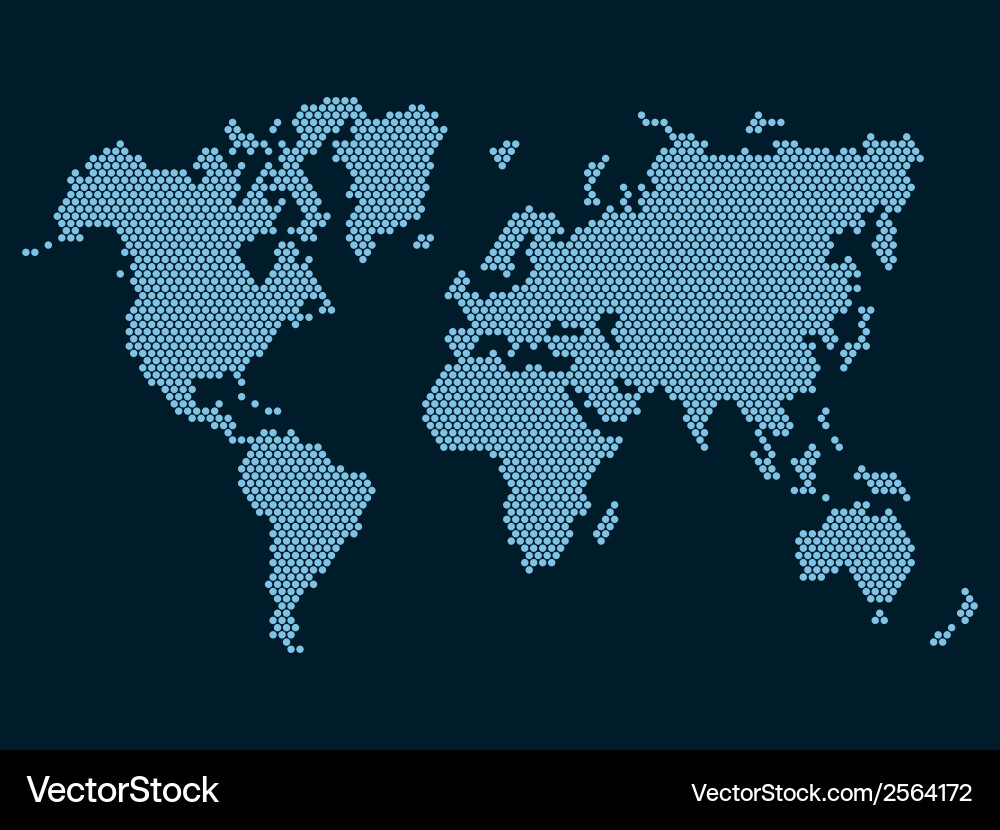 Dotted World Map Icon