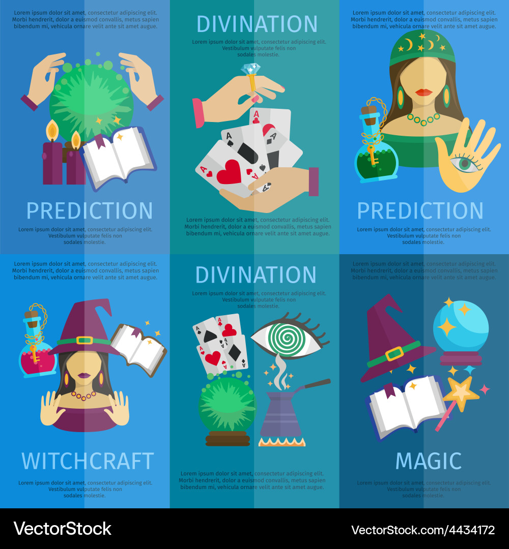Fortune teller poster Royalty Free Vector Image