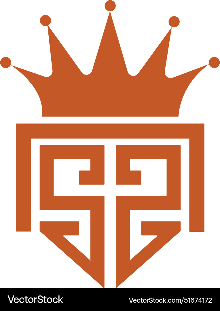 Luxury s logo design ss crown sz Royalty Free Vector Image