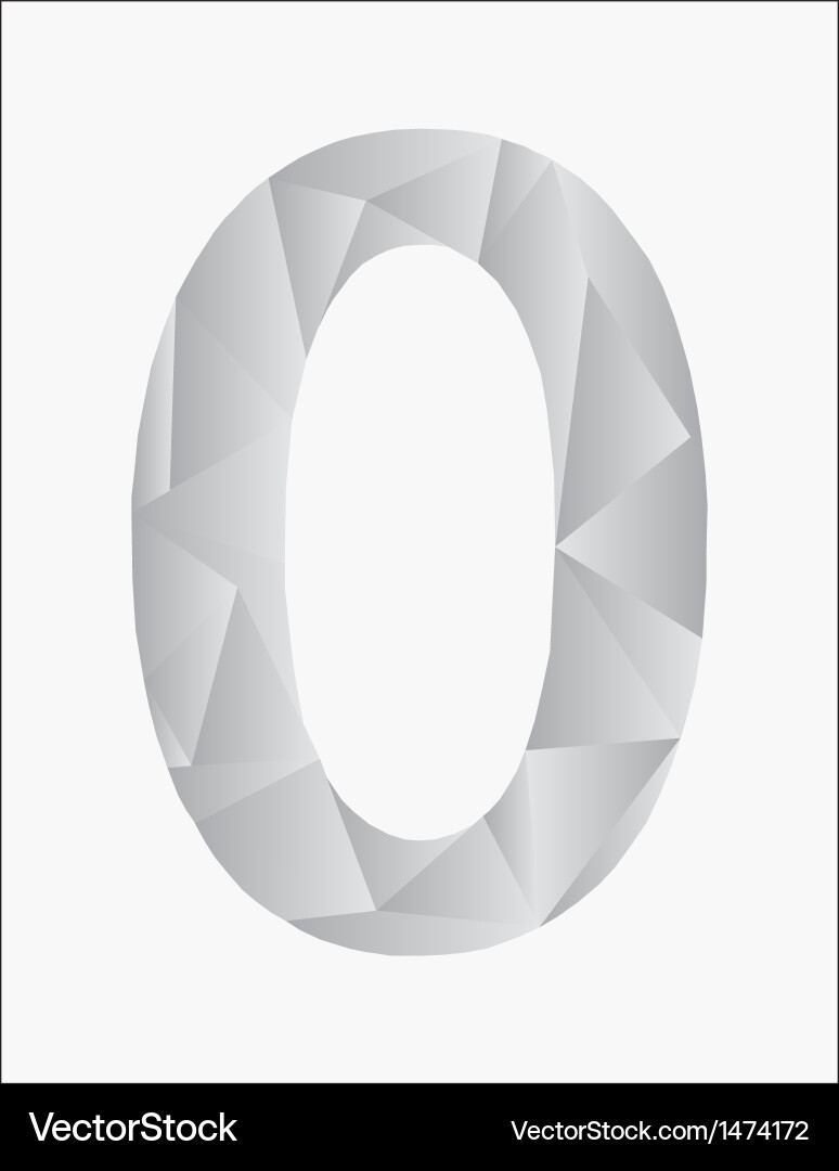 Number zero on a white background Royalty Free Vector Image