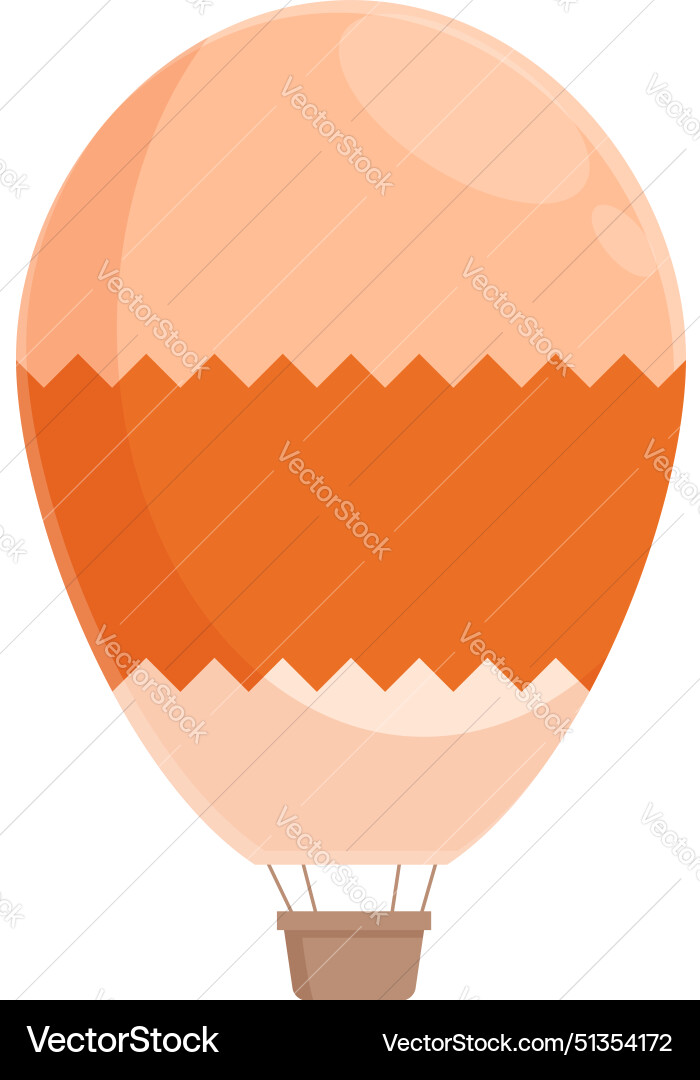 Orange hot air balloon Royalty Free Vector Image