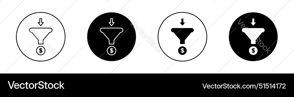 Sales funnel icon Royalty Free Vector Image - VectorStock