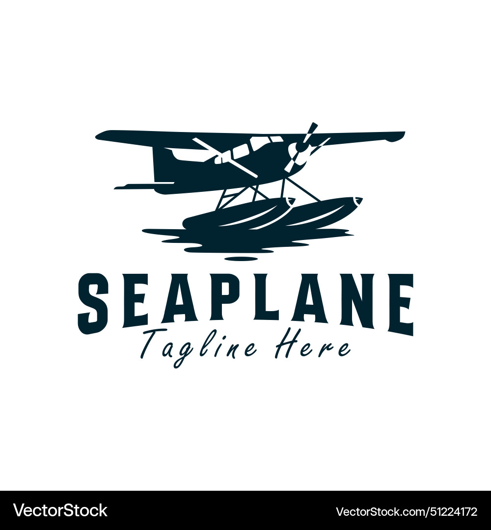 Sea airplane logo Royalty Free Vector Image - VectorStock