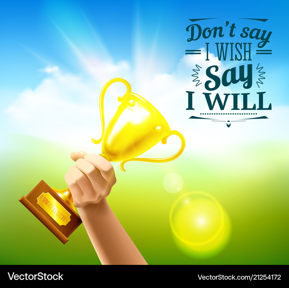 Sports quotes realistic Royalty Free Vector Image