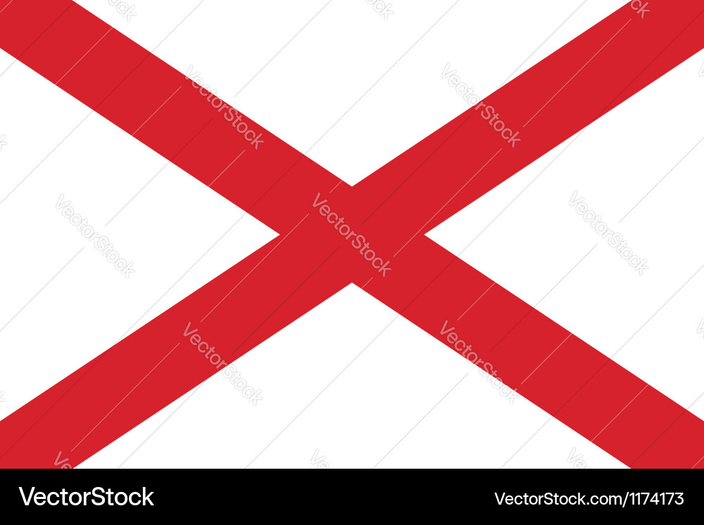 Alabama State Flag Royalty Free Vector Image - VectorStock
