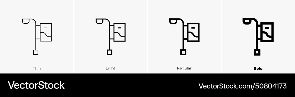 Banner icon thin light regular and bold style Vector Image