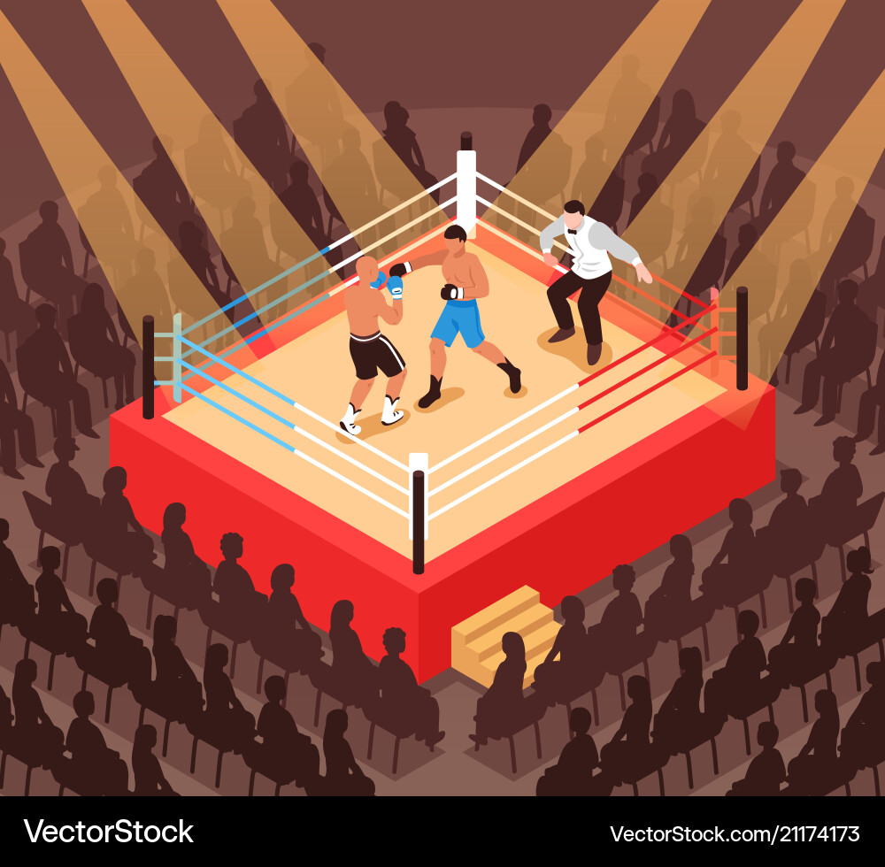 Boxing isometric Royalty Free Vector Image - VectorStock