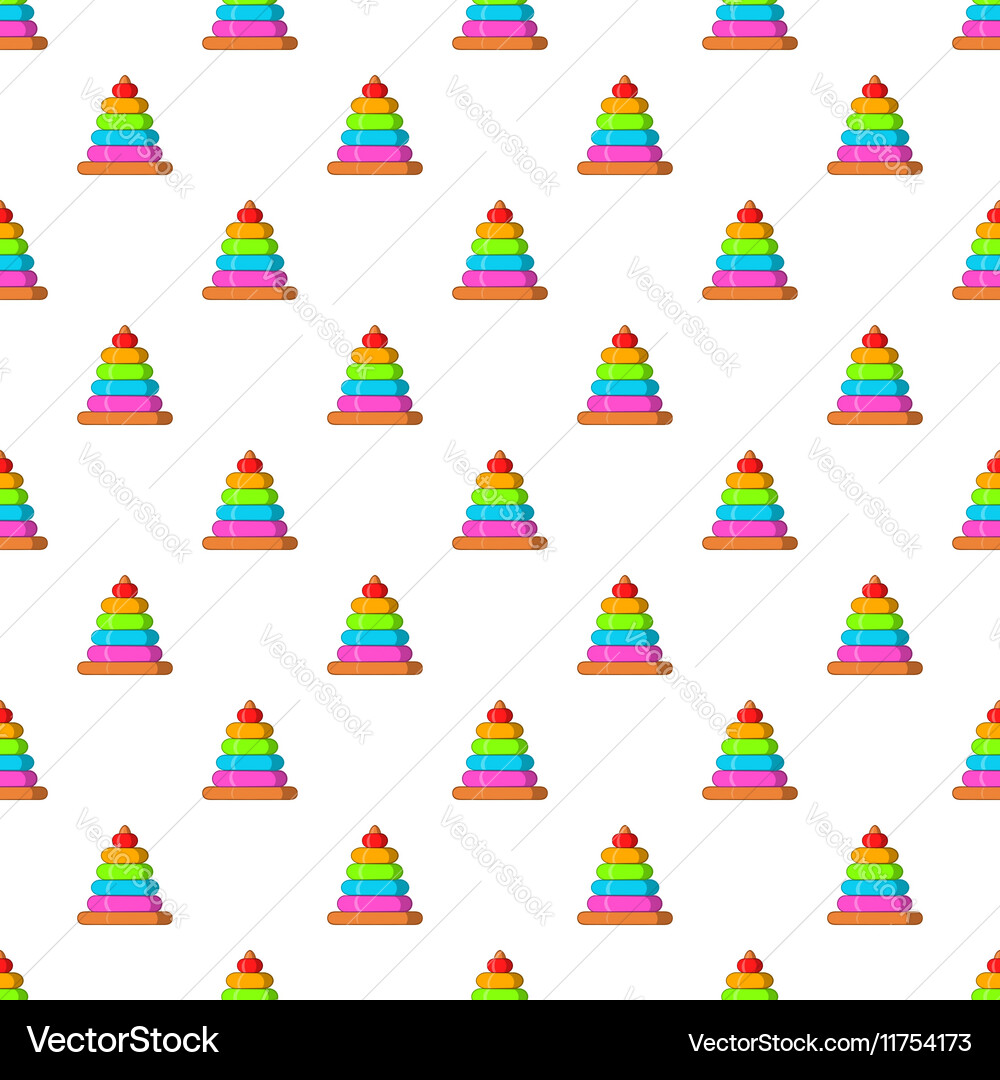 Children pyramid pattern cartoon style Royalty Free Vector