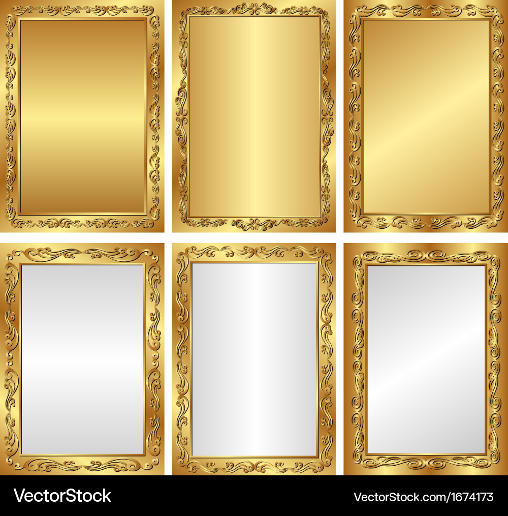 Golden backgrounds Royalty Free Vector Image - VectorStock