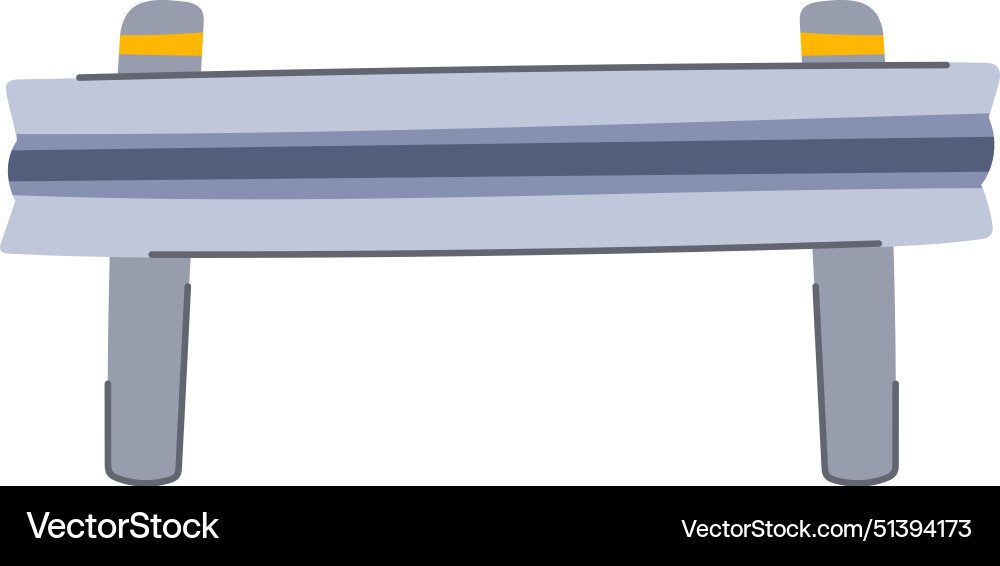 Highway guard rails cartoon Royalty Free Vector Image