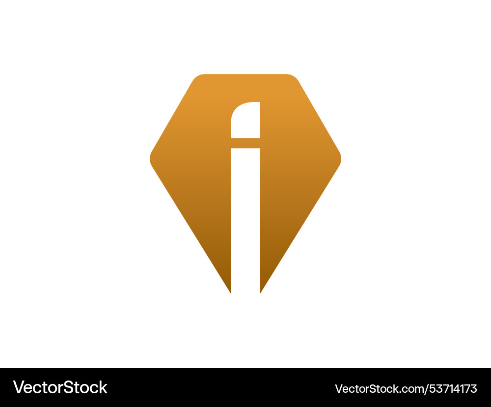 Letter i point logo or symbol template design Vector Image