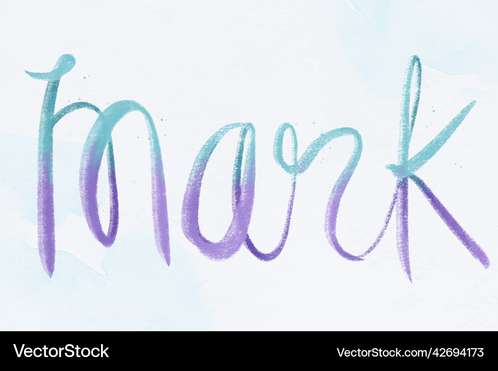 Mark male name calligraphy font Royalty Free Vector Image