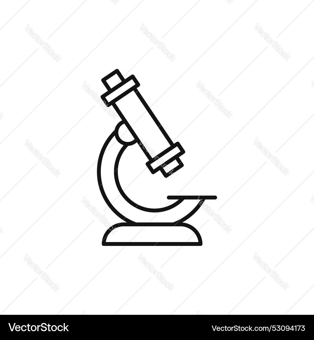 Microscope icon isolated on white background Vector Image