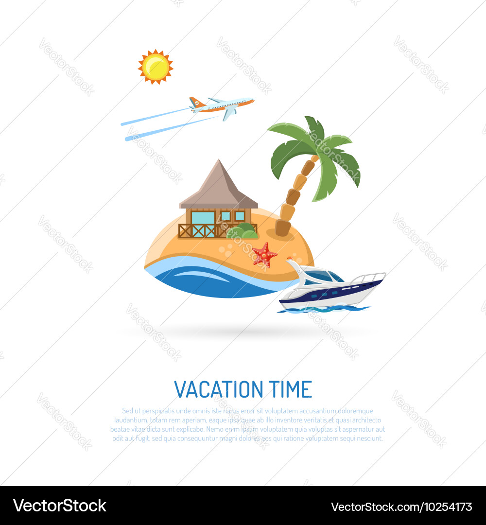 Vacation concept Royalty Free Vector Image - VectorStock