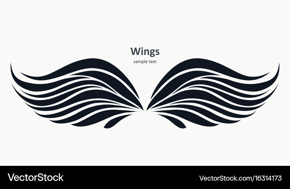 Wings pattern on a light background Royalty Free Vector