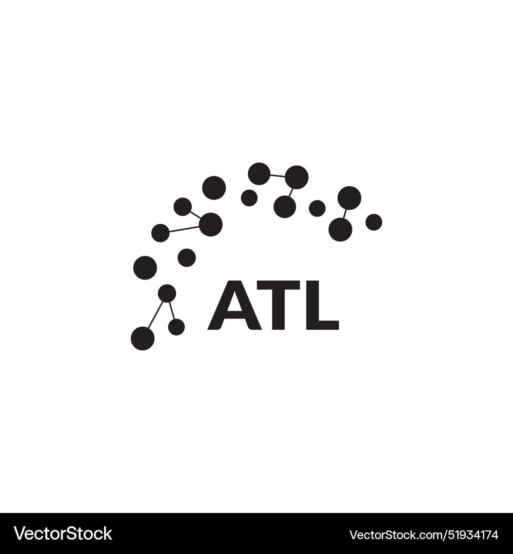 Atl letter logo design on white background Vector Image