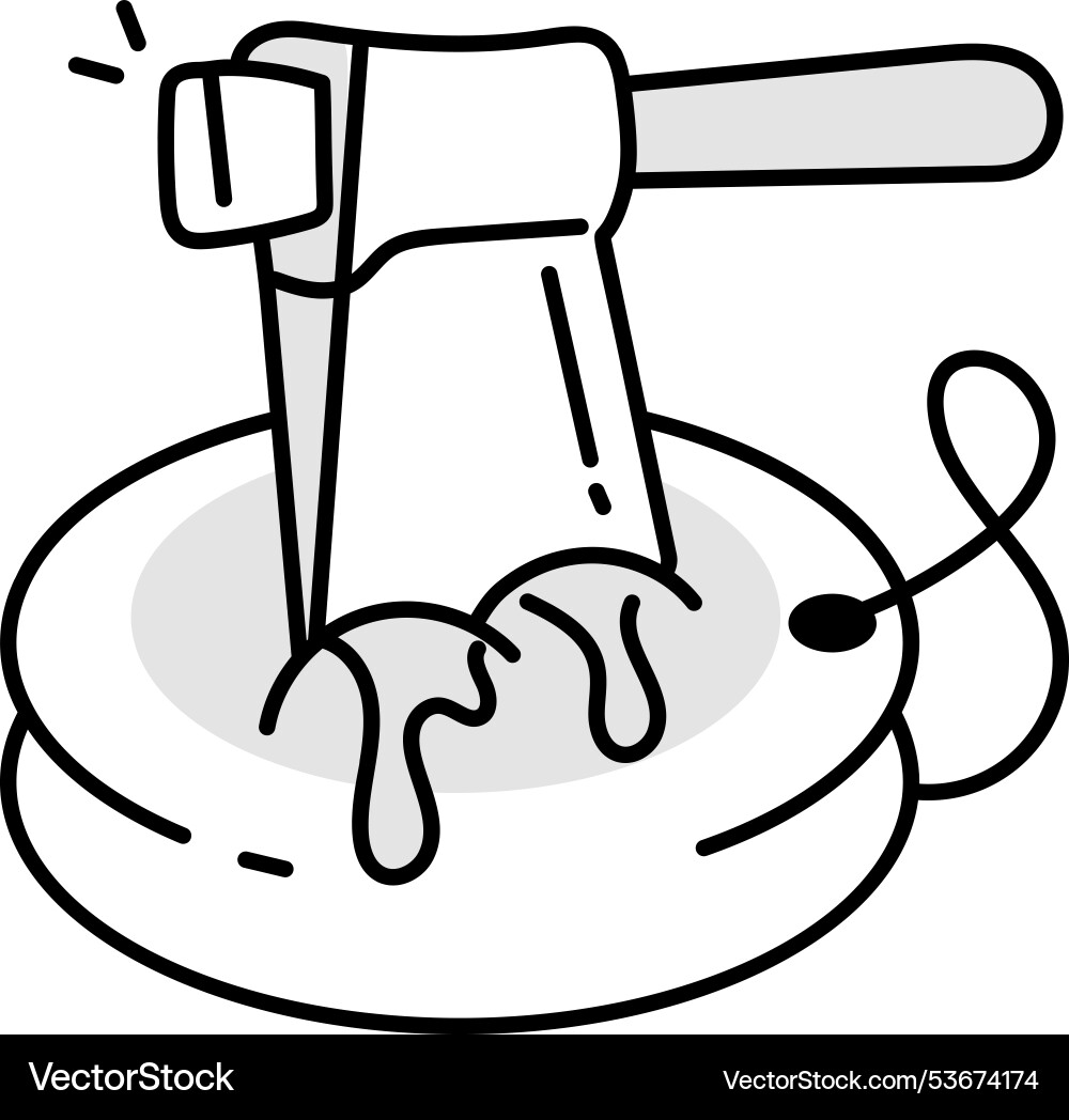 Basic no sales icon in doodle style Royalty Free Vector