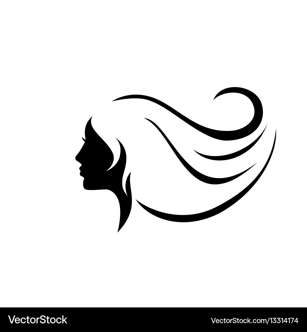 Beautiful woman face icon Royalty Free Vector Image