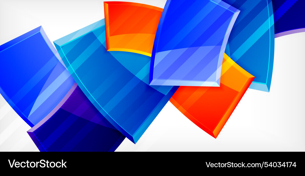 Colorful geometric abstract shapes Royalty Free Vector Image