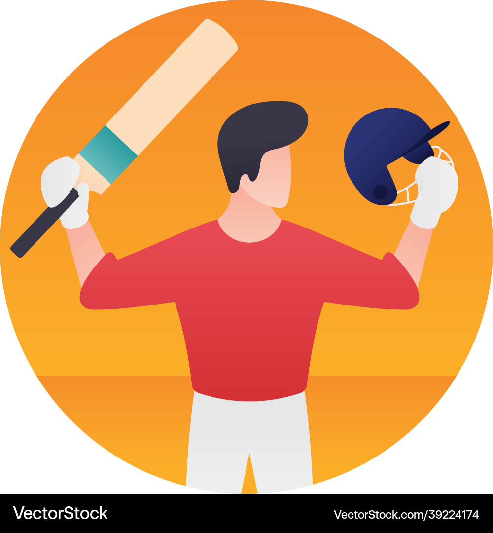 Cricket player Royalty Free Vector Image - VectorStock