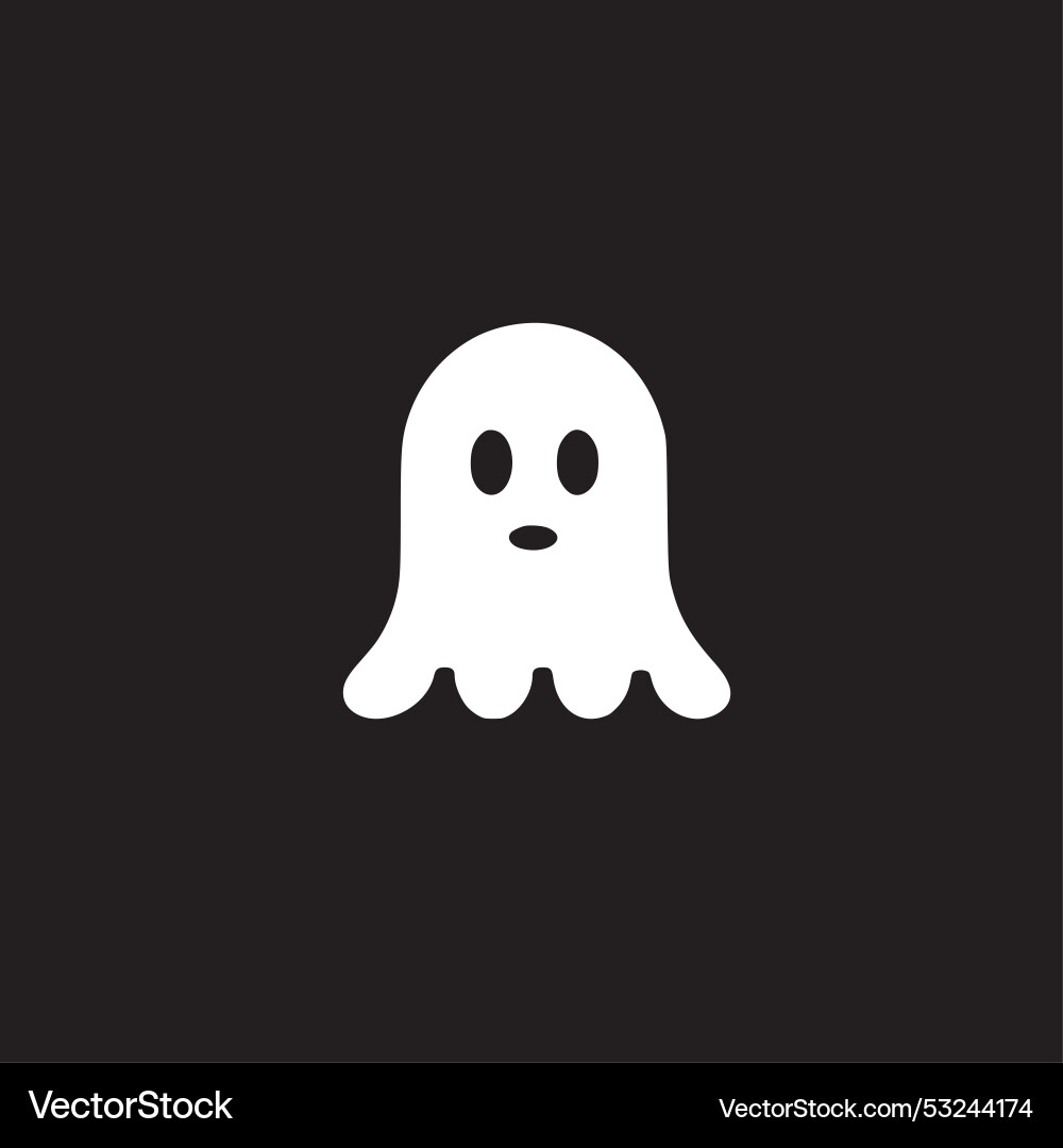 Ghost - minimalist and simple silhouette Vector Image