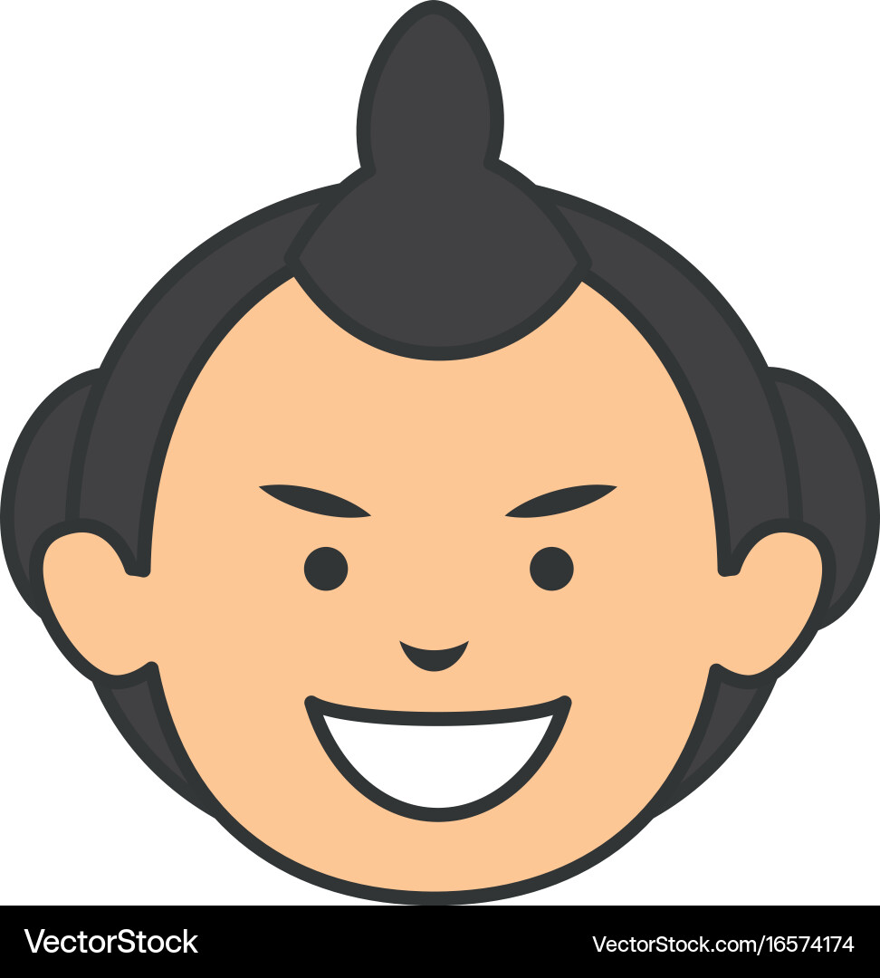 Man japanese avatar character Royalty Free Vector Image