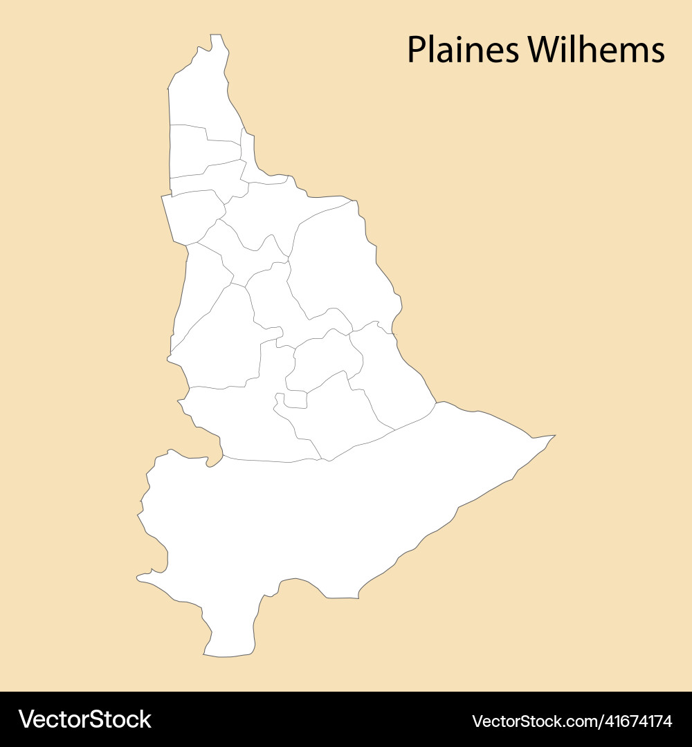 Map of Plaines Wilhems, Mauritius Royalty Free Vector Image