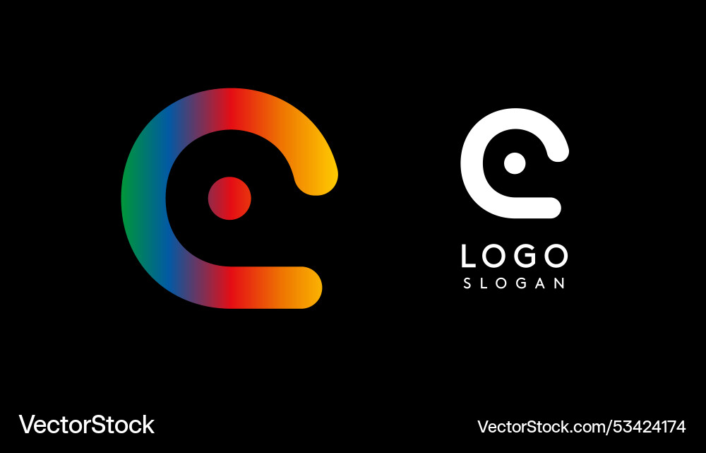 Minimalist geometric letter q bold rounded icon Vector Image