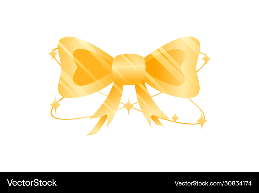 Ribbon laser metallic sticker design Royalty Free Vector