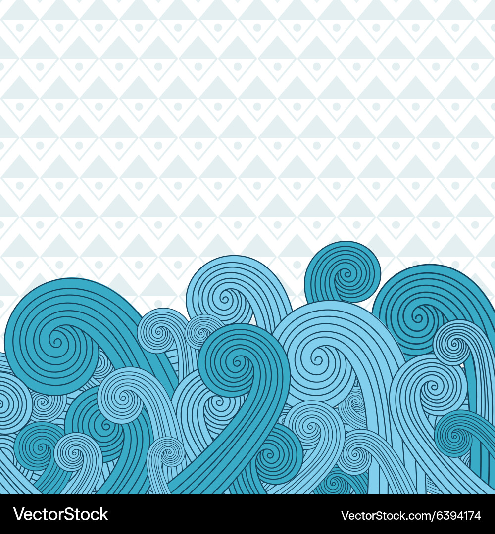 Sea waves on the Royalty Free Vector Image - VectorStock