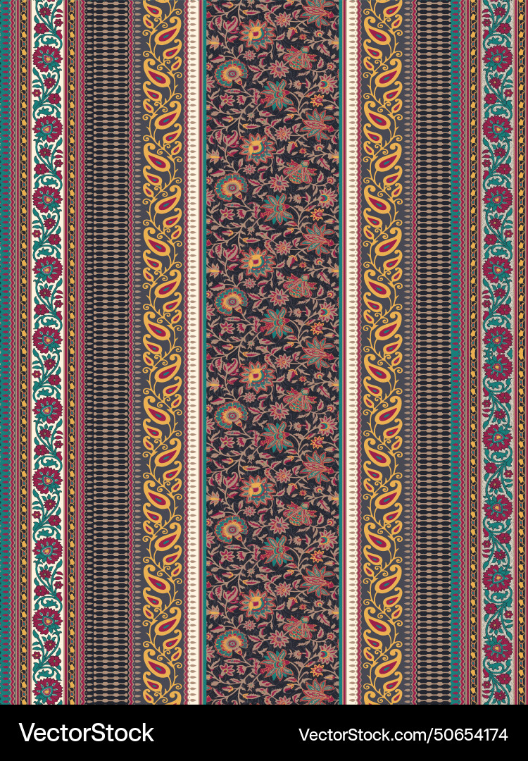 Textile digital design fabric print wallpaper Vector Image