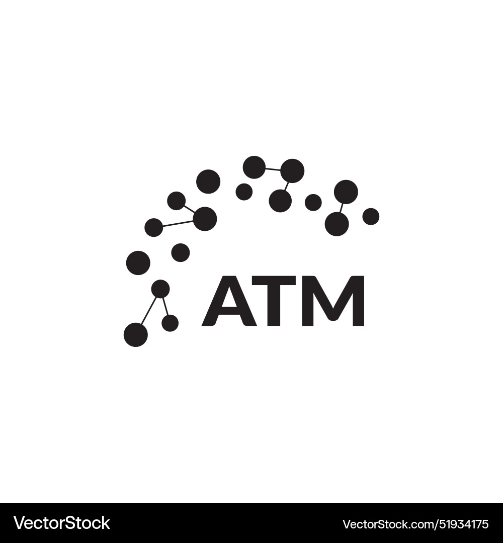 Atm letter logo design on white background Vector Image
