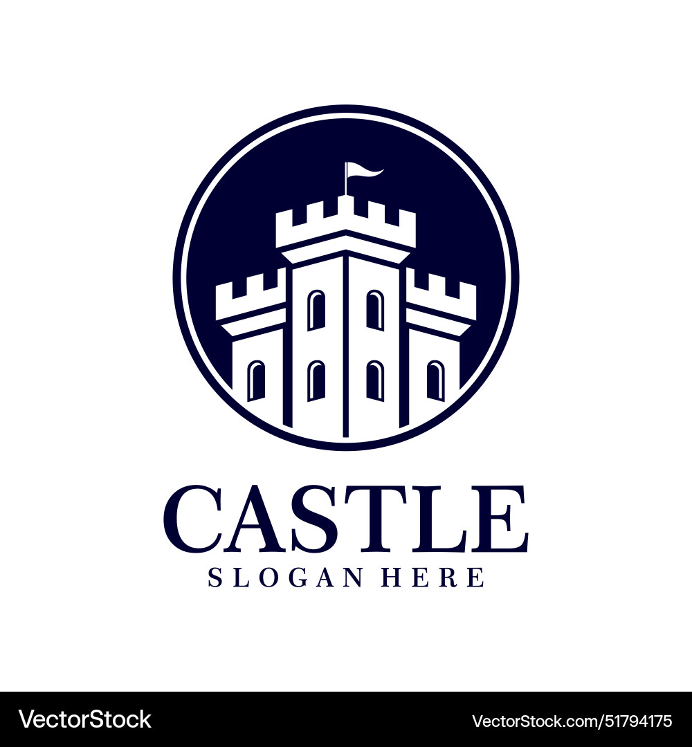 Castle logo design Royalty Free Vector Image - VectorStock