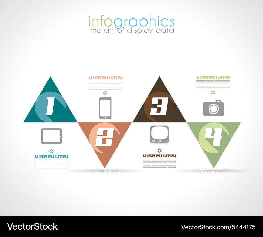 Infographic design template with modern flat style