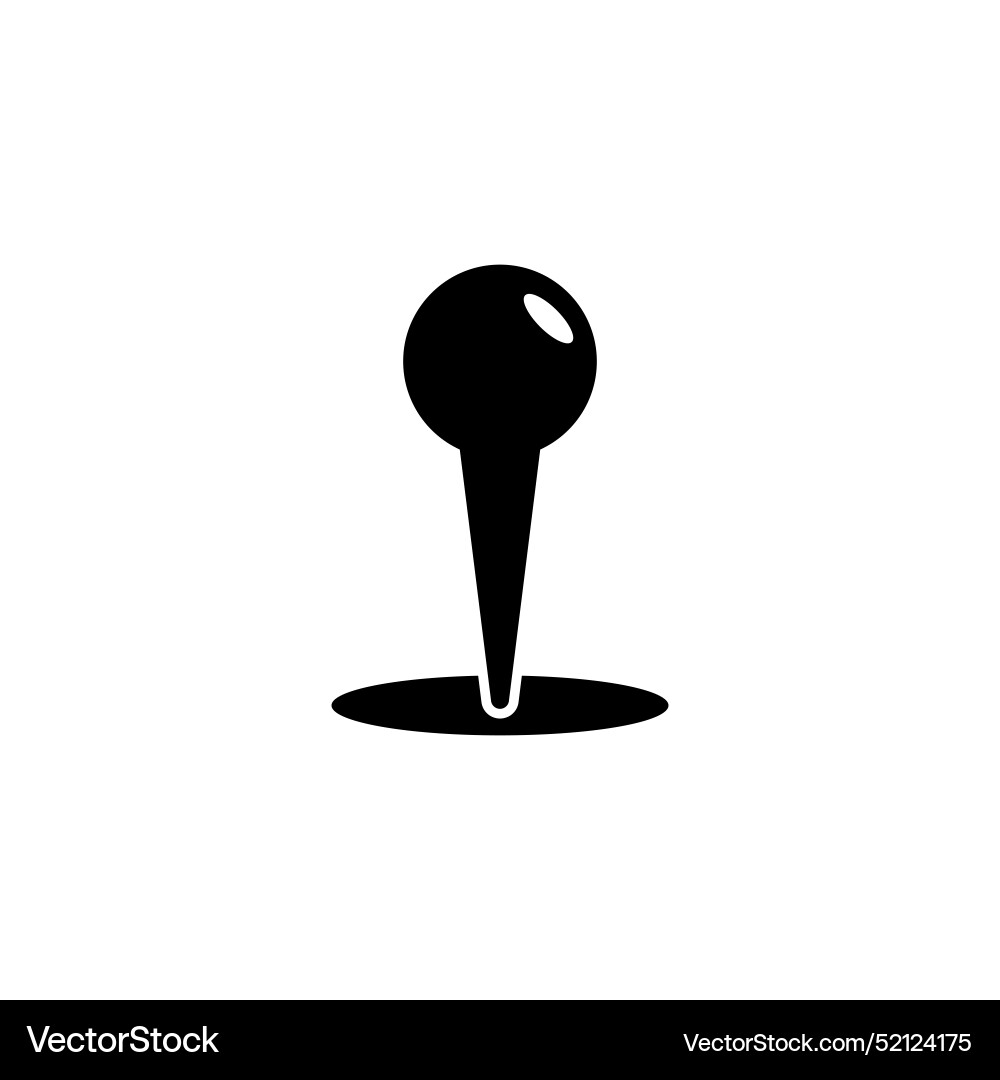 Minimalist black map pin icon perfect for digital Vector Image