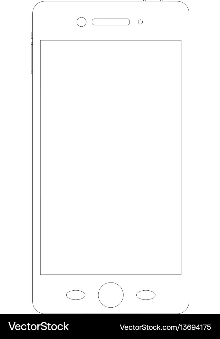 Smartphone sketch Royalty Free Vector Image - VectorStock