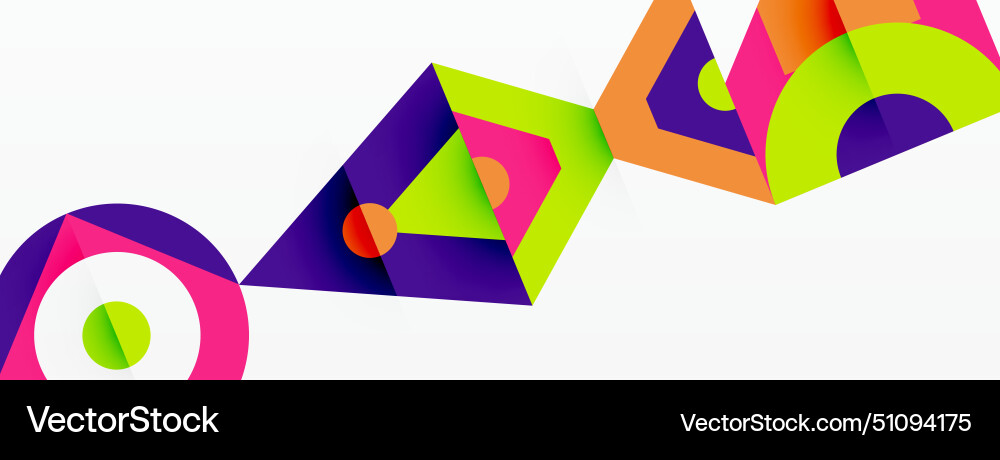 Vibrant magenta shapes create a symmetrical Vector Image