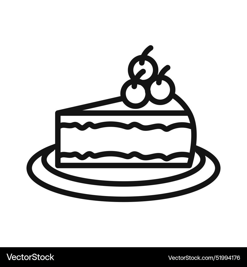 Cheesecake symbol mark in filled style Royalty Free Vector